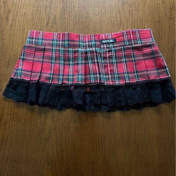 Hustler Hollywood Skirts Hustler Hollywood Red Black White Plaid